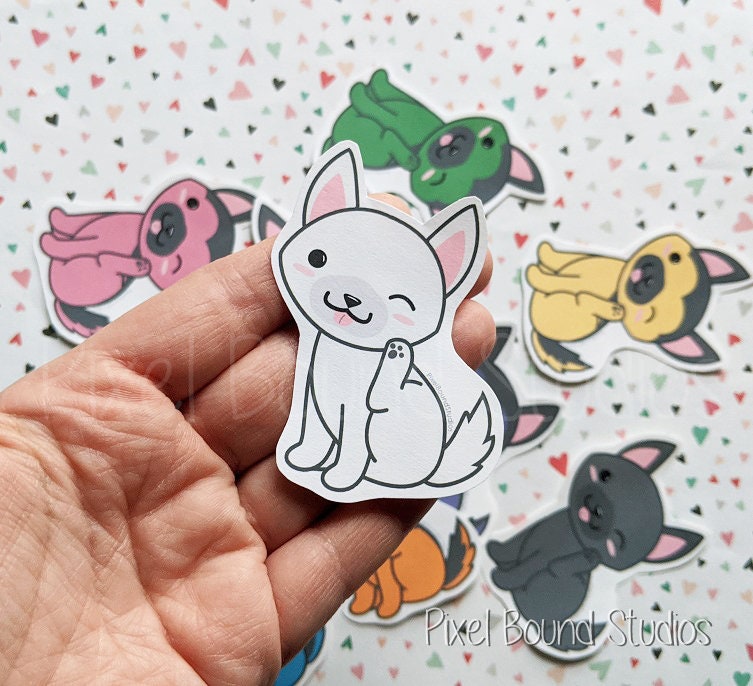 Chibi German Shepherd Stickers and Magnets | Etsy