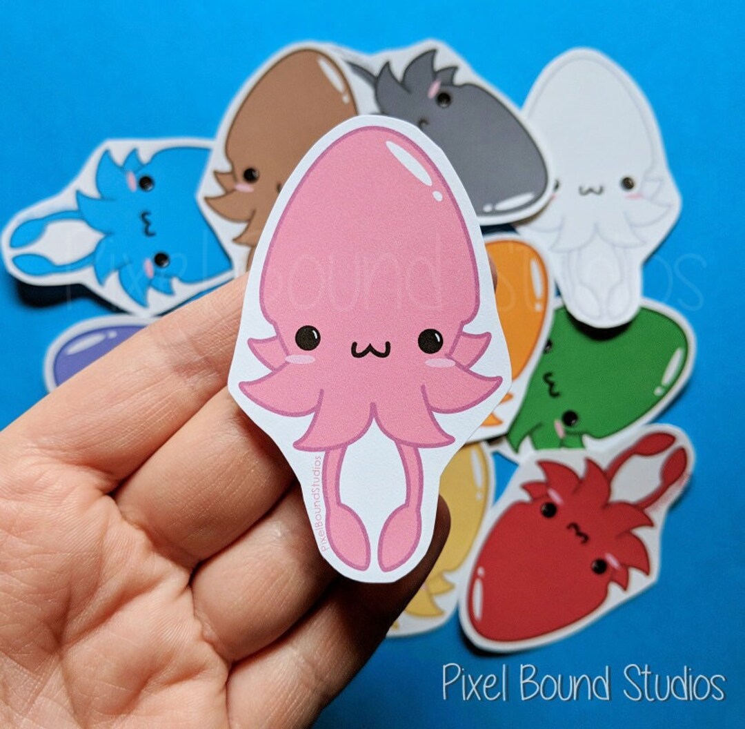 Chibi Squid Stickers and Magnets - Etsy