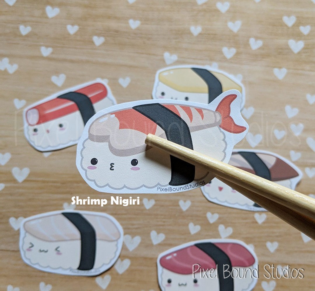 Chibi Nigiri Sushi Stickers and Magnets - Etsy