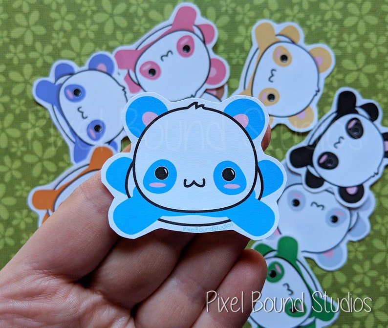 Chibi Panda Stickers and Magnets - Etsy
