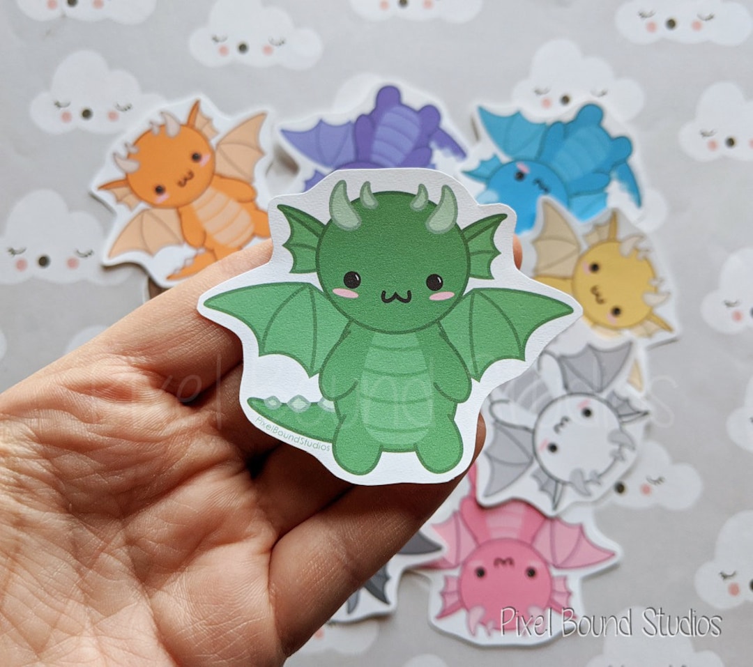 Chibi Dragon Stickers and Magnets - Etsy