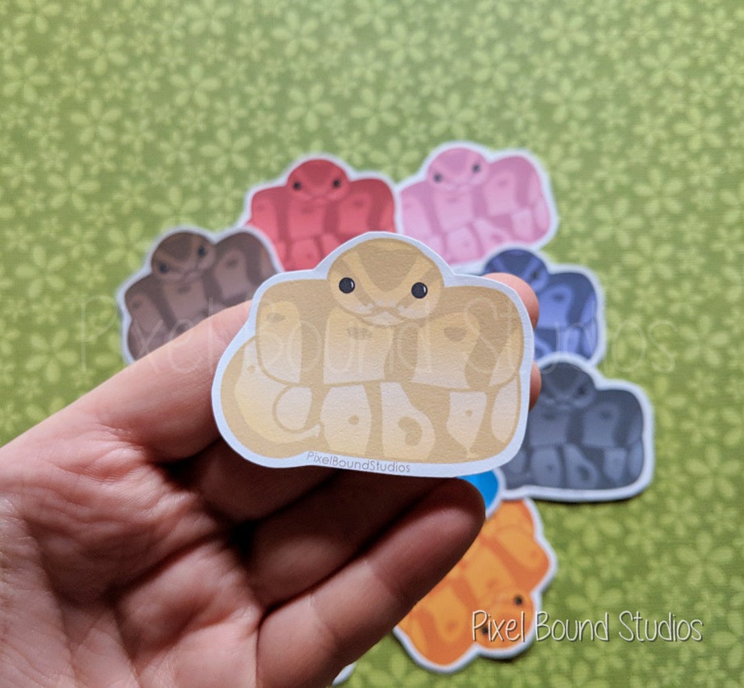 Cute Kawaii Ball Python Stickers and Magnets - Etsy