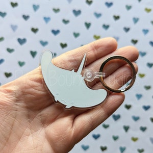 Kawaii Cute Manta Ray Acrylic Keychain - Etsy