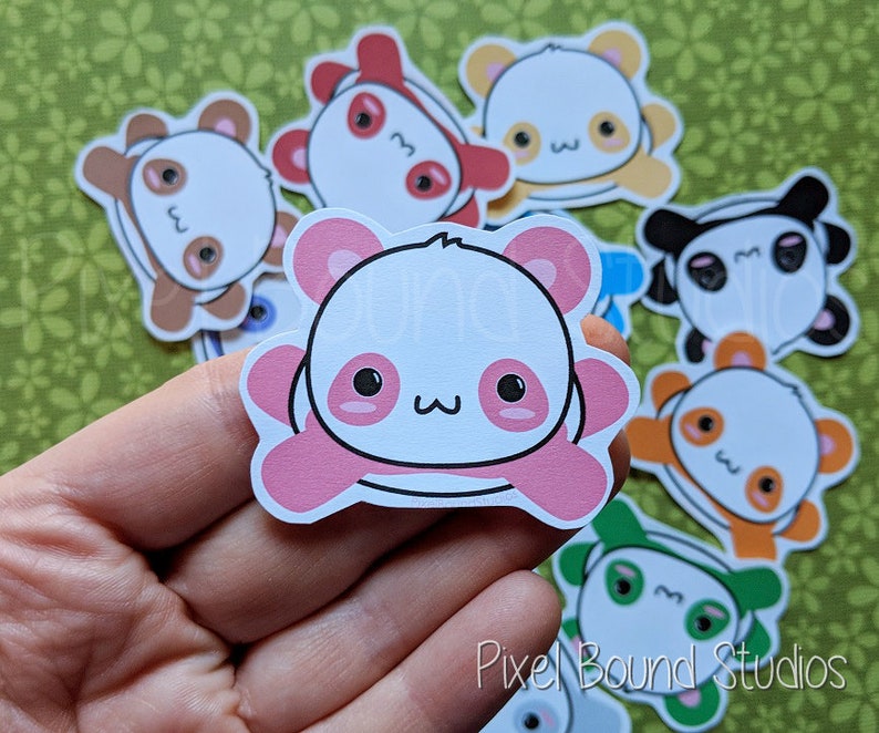 Chibi Panda Stickers and Magnets - Etsy