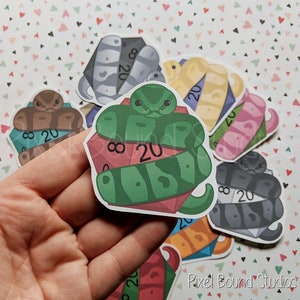 Chibi Ball Python D20 Stickers and Magnets - Etsy