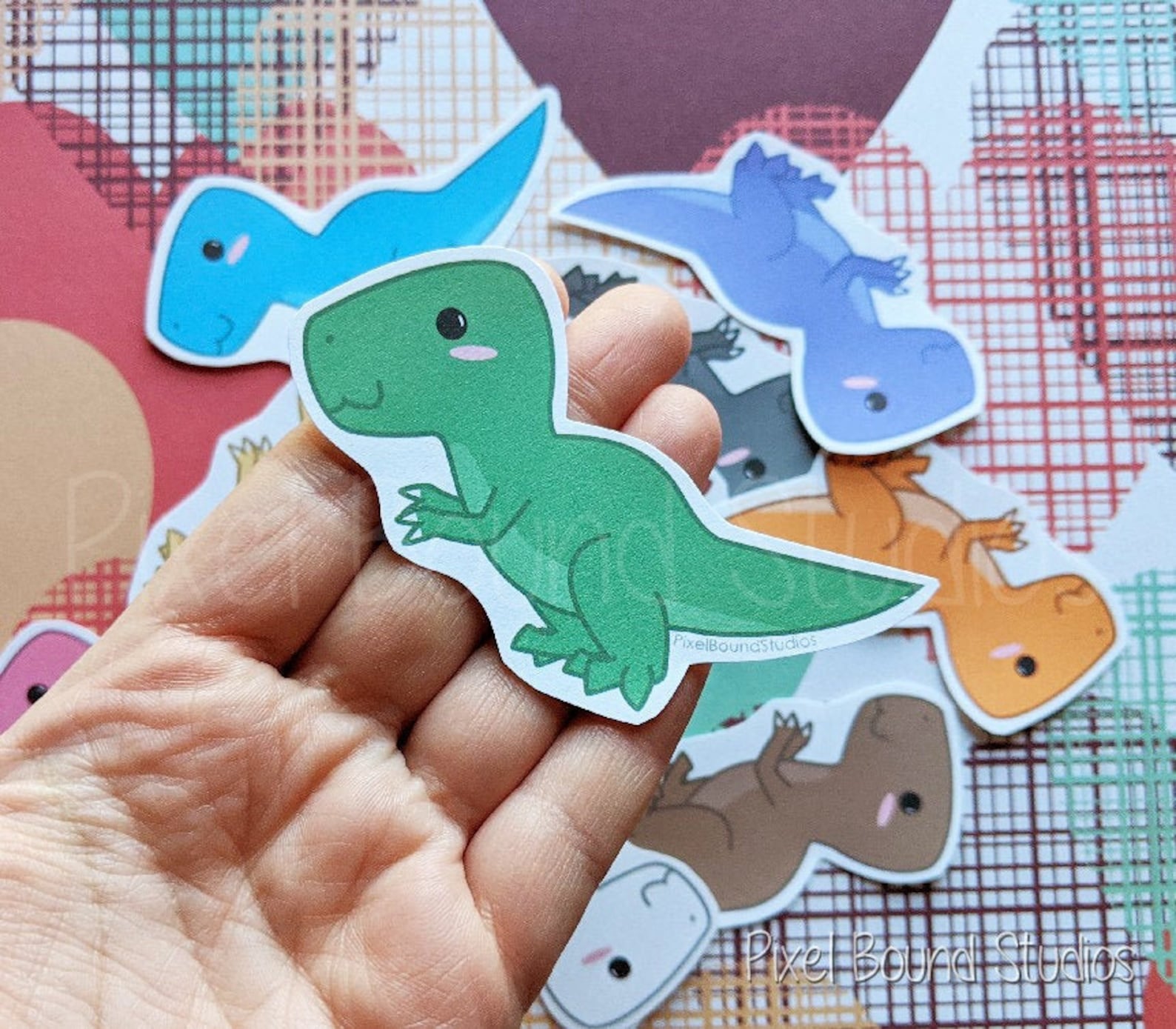 Chibi Tyrannosaurus Rex Stickers and Magnets | Etsy