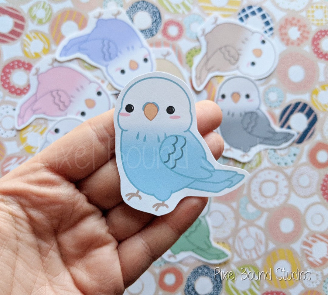 Chibi Parakeet Stickers and Magnets - Etsy