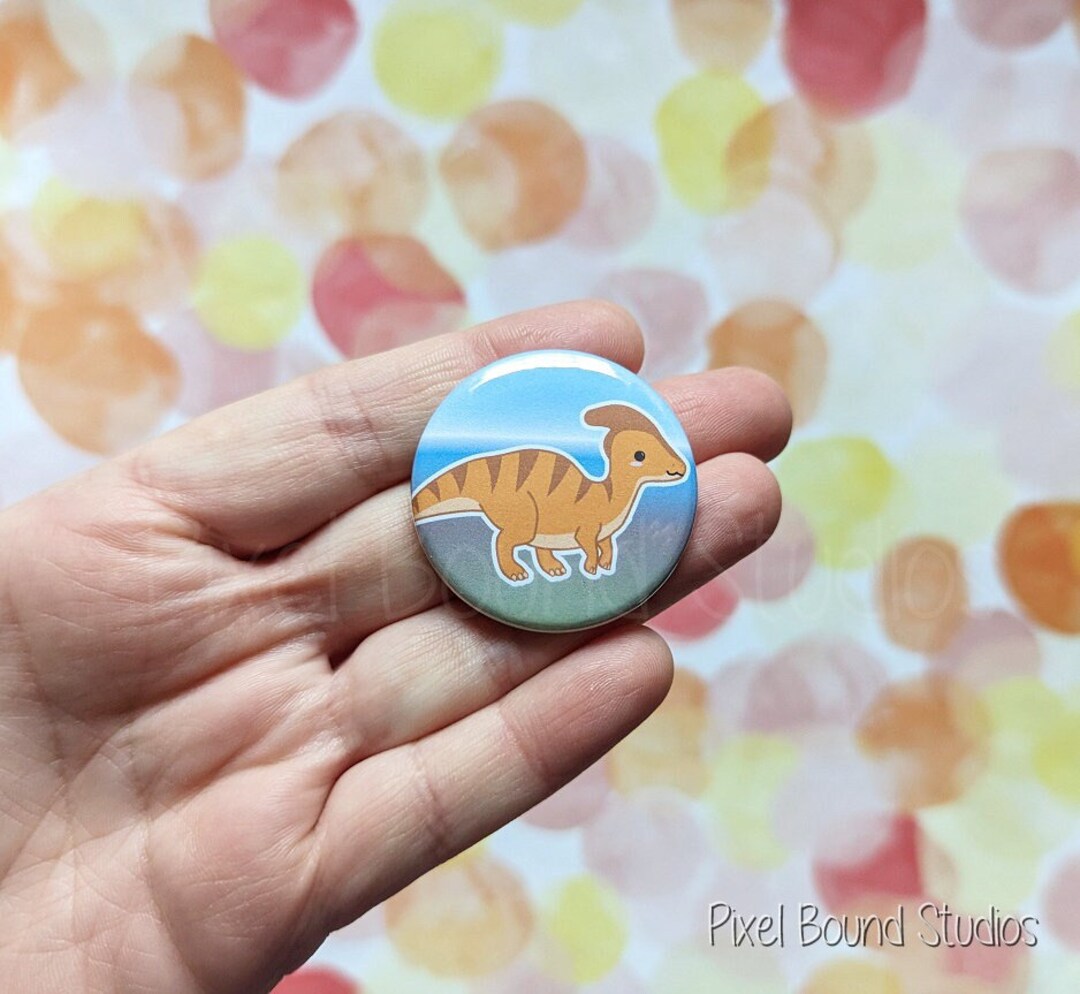 Chibi Cute Parasaurolophus Baby Dinosaur Art 1.5 Inch Button - Etsy