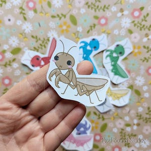 Chibi Cute Chinese Praying Mantis Stickers and Magnets - Etsy Australia