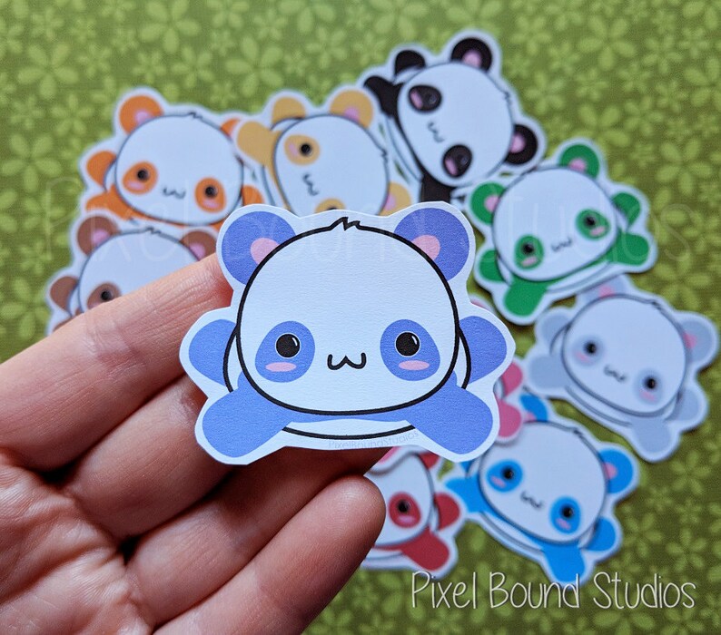 Chibi Panda Stickers and Magnets - Etsy
