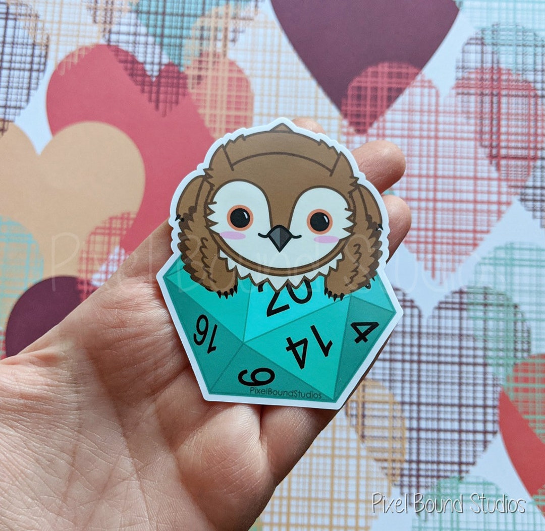 Chibi Cute Owlbear D20 Vinyl Sticker for Phone, Car, Tablet, Laptop - Etsy