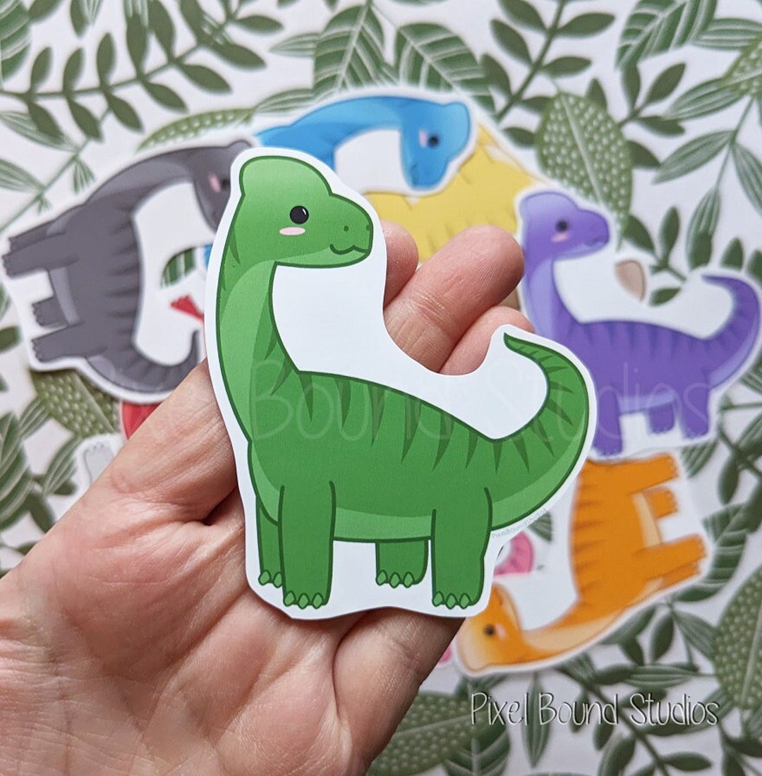 Chibi Brachiosaurus Dinosaur Stickers and Magnets - Etsy