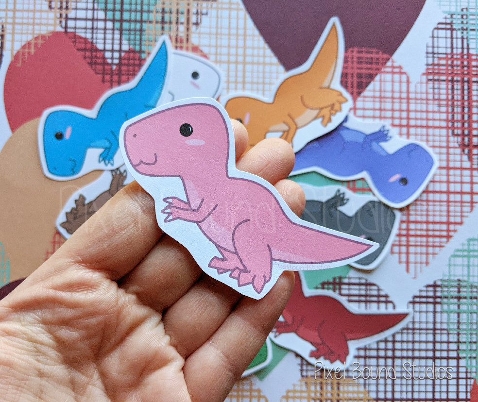 Chibi Tyrannosaurus Rex Stickers and Magnets | Etsy