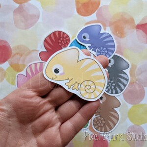Chibi Chameleon Stickers and Magnets - Etsy