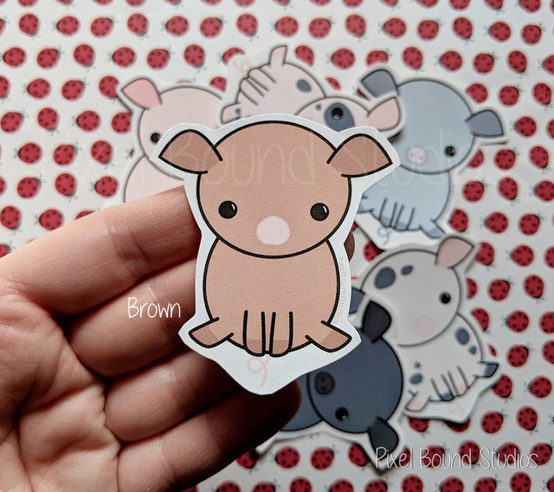 Chibi Piggy Stickers and Magnets | Etsy