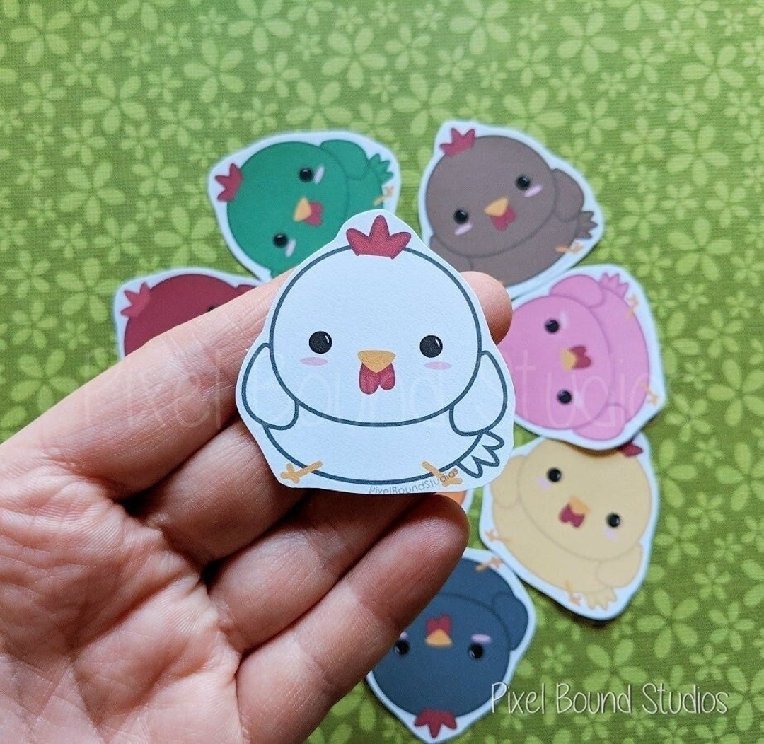 Chibi Chicken Stickers and Magnets - Etsy