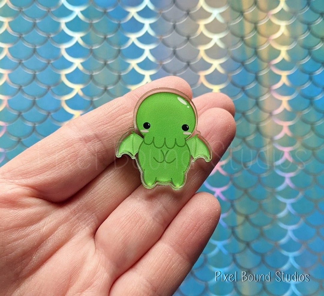 Kawaii Cute Cthulhu Acrylic Pin - Etsy
