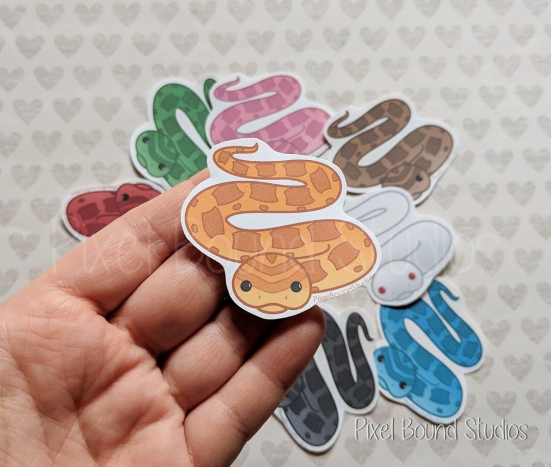 Cute Kawaii Corn Snake Stickers and Magnets - Etsy