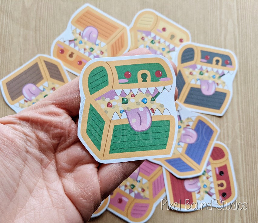 Chibi Mimic Monster Stickers and Magnets | Etsy