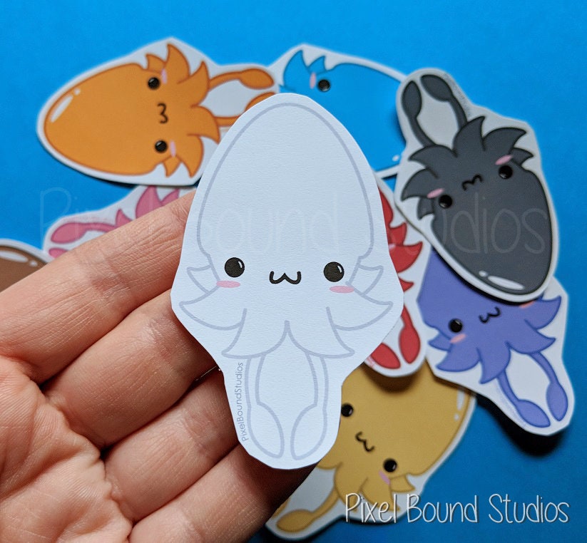 Chibi Squid Stickers and Magnets | Etsy