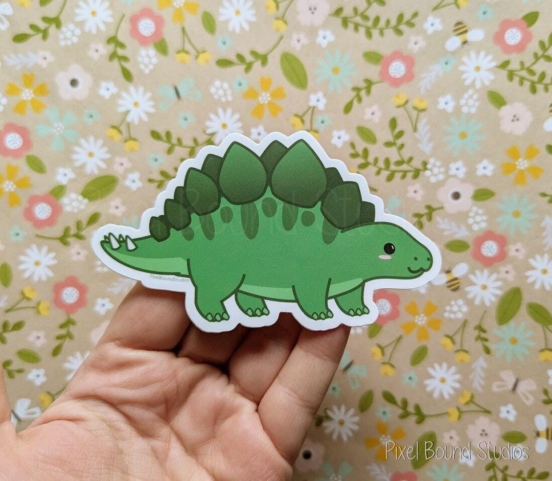 Chibi Cute Stegosaurus Vinyl Sticker - Etsy