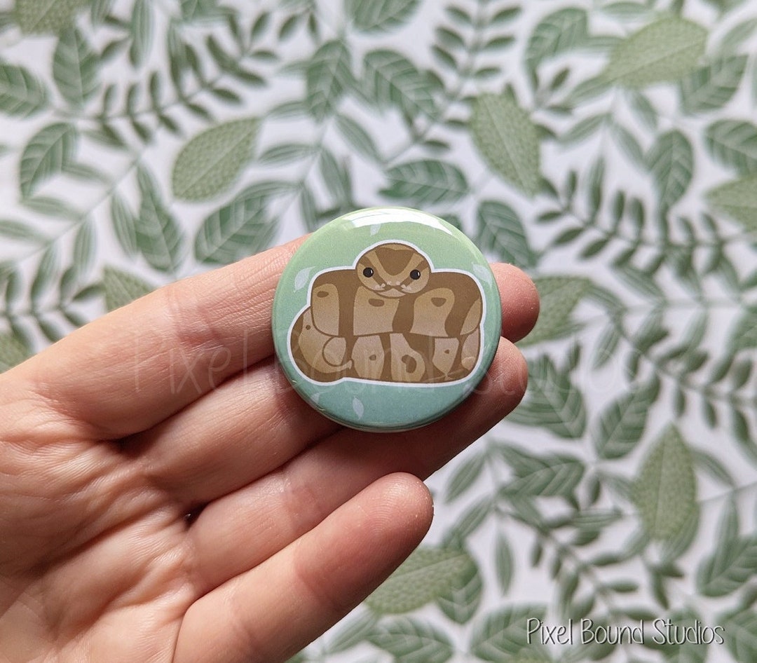 Chibi Cute Ball Python Snake 1.5 Inch Button - Etsy