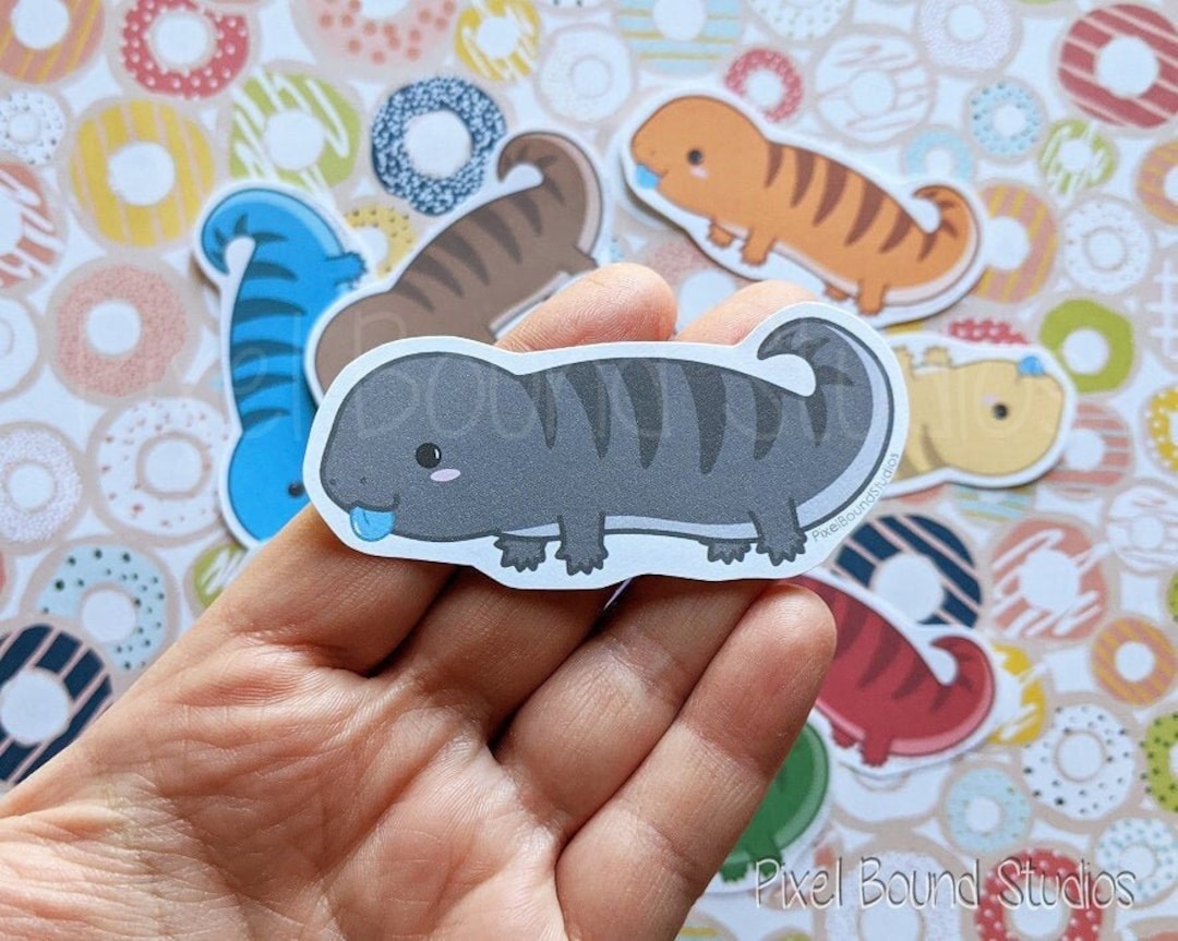 Blue Tongued Skink Stickers and Magnets | Customizable Colors - Etsy