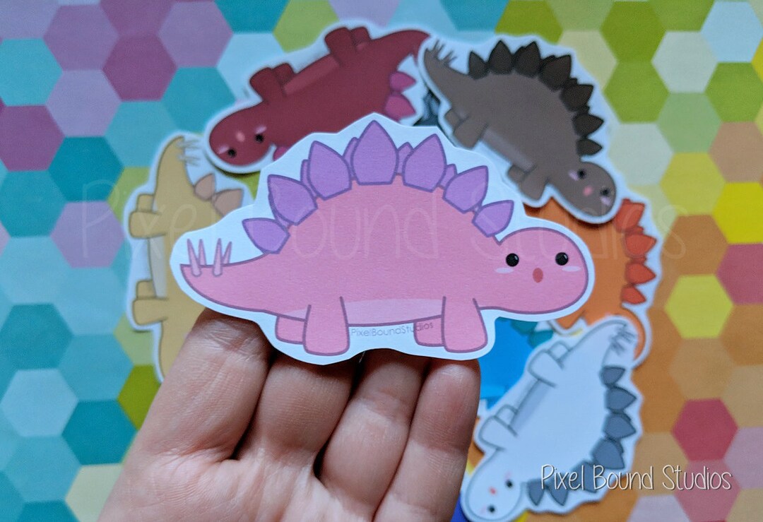 Chibi Stegosaurus Stickers and Magnets - Etsy