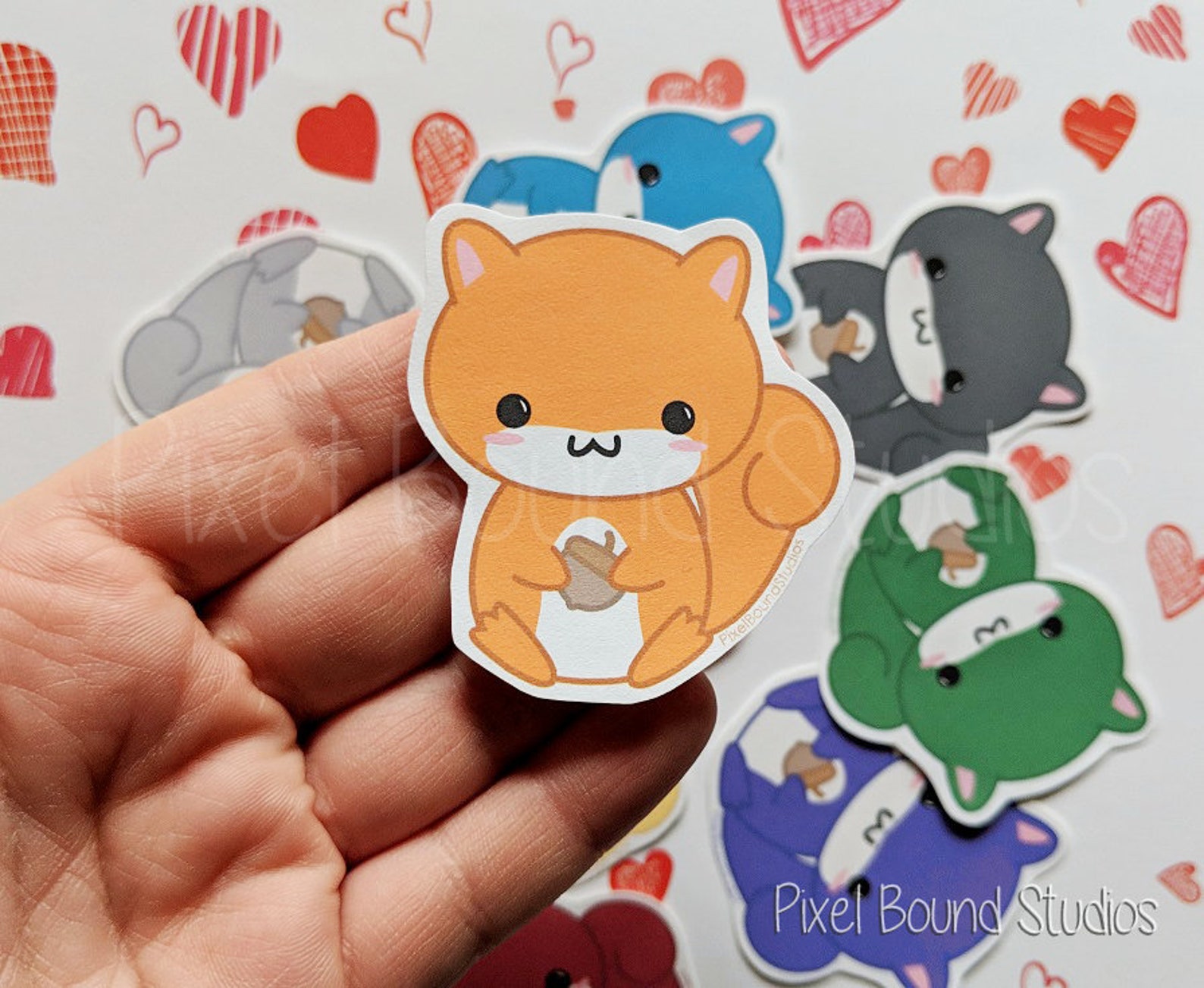 Chibi Squirrel Stickers and Magnets | Etsy