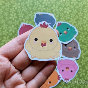 Chibi Chicken Stickers and Magnets - Etsy