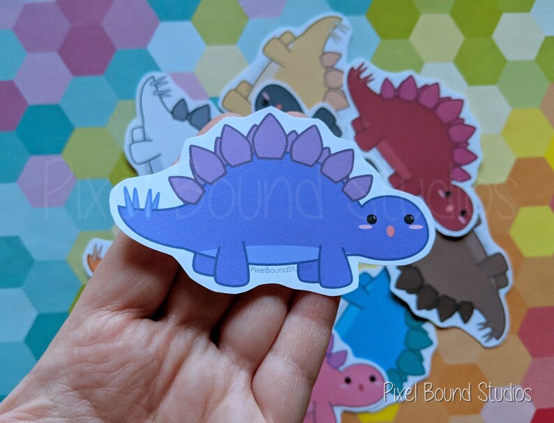 Chibi Stegosaurus Stickers and Magnets | Etsy