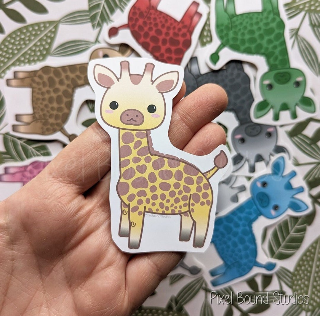 Chibi Cute Giraffe Stickers and Magnets - Etsy