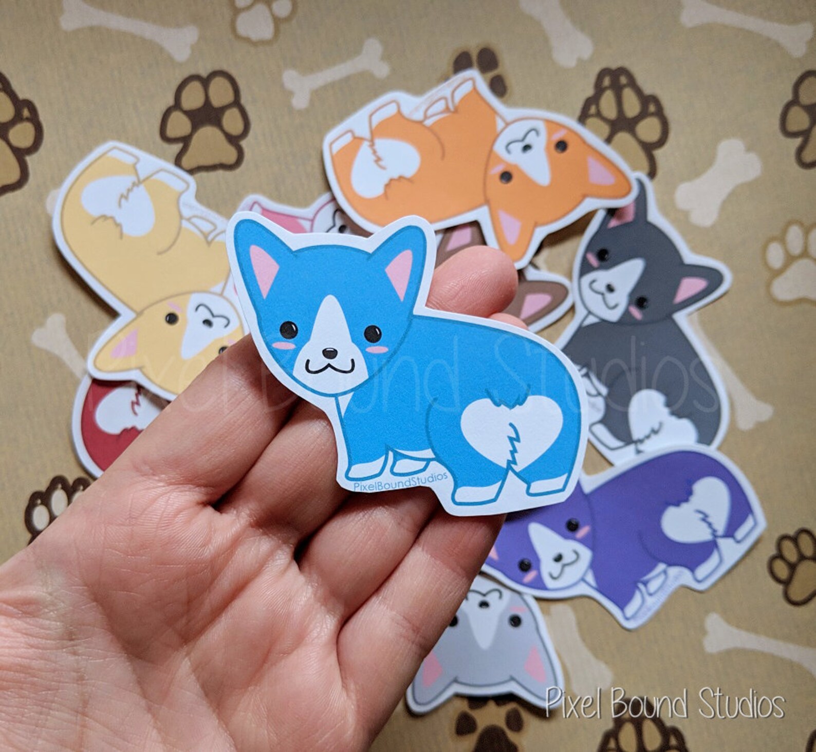 Chibi Corgi Stickers and Magnets | Etsy