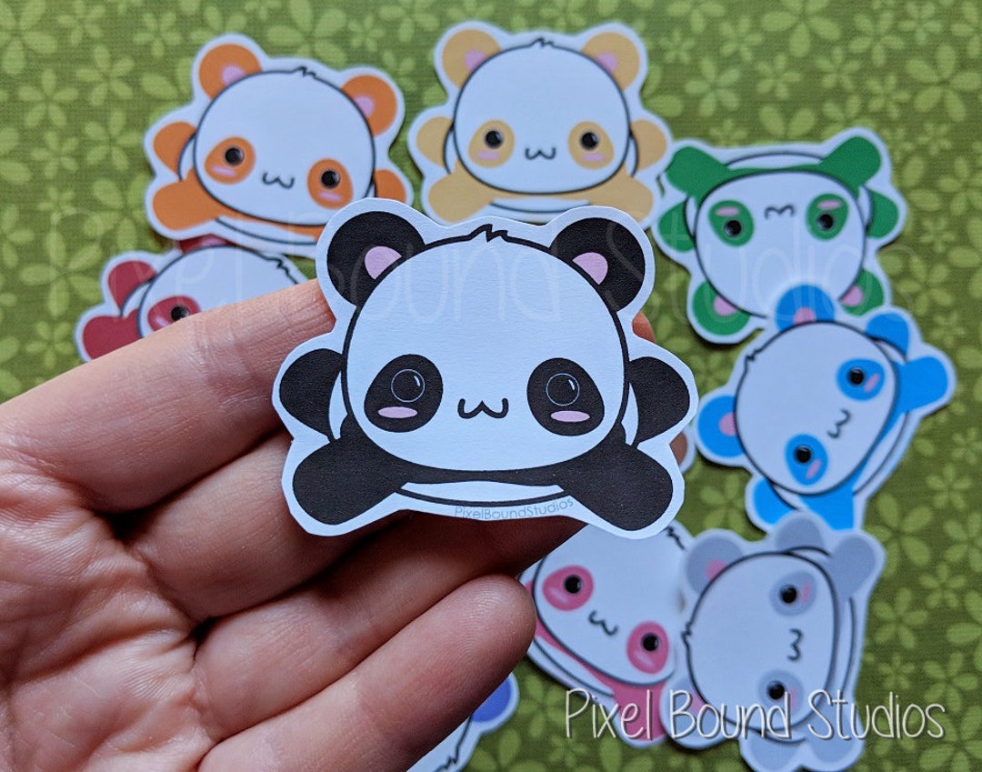 Chibi Panda Stickers and Magnets - Etsy