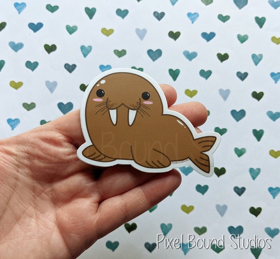 Kawaii Cute Walrus Vinyl Sticker | Etsy