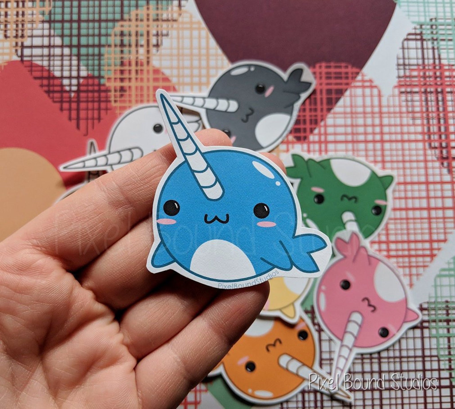 Chibi Narwhal Stickers and Magnets - Etsy