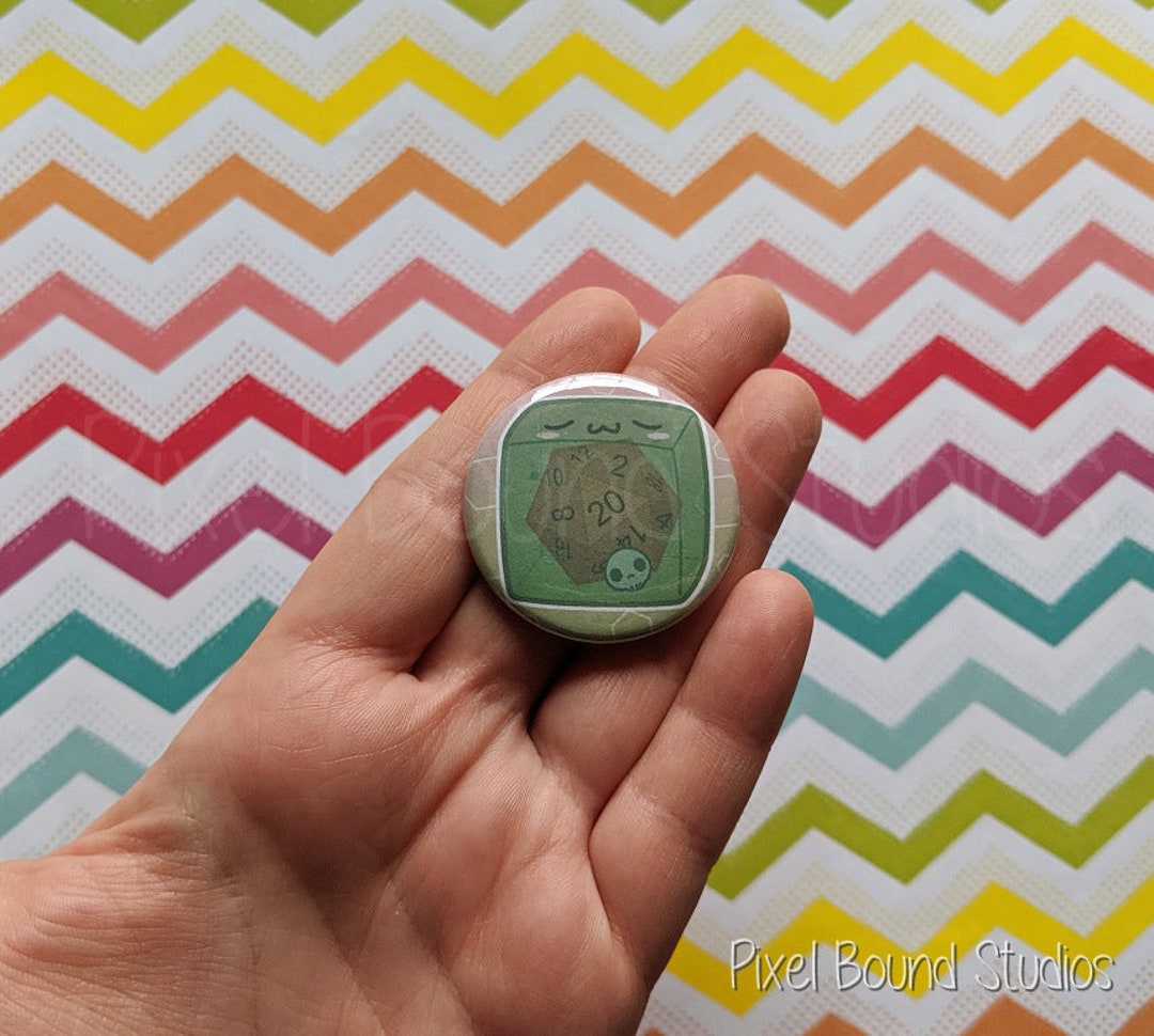 Chibi Cute Gelatinous Cube on D20 1.5 Inch Button - Etsy