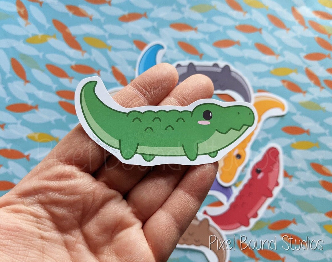 Cute Kawaii Alligator Stickers and Magnets - Etsy