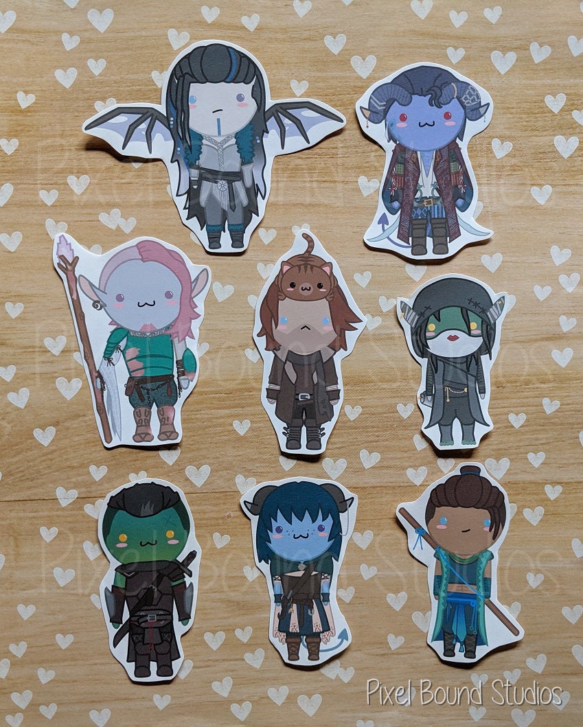 Chibi Mighty Nein Stickers and Magnets | Etsy