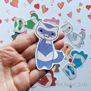 Cute Kawaii Ferret Stickers and Magnets - Etsy