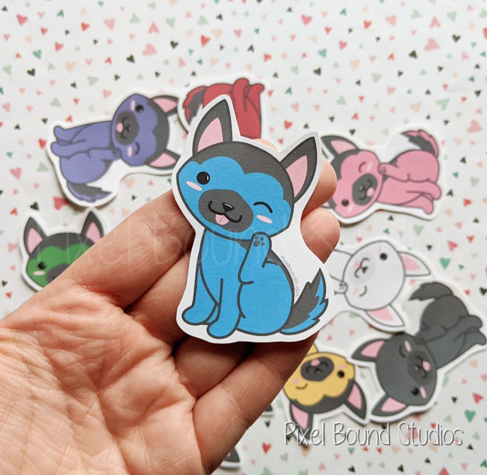 Chibi German Shepherd Stickers and Magnets | Etsy