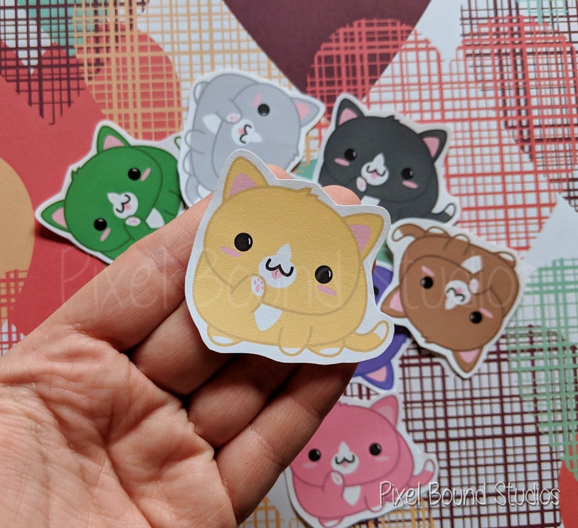 Chibi Tuxedo Cat Stickers and Magnets - Etsy