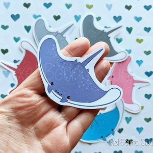 Cute Kawaii Manta Ray Stickers and Magnets - Etsy