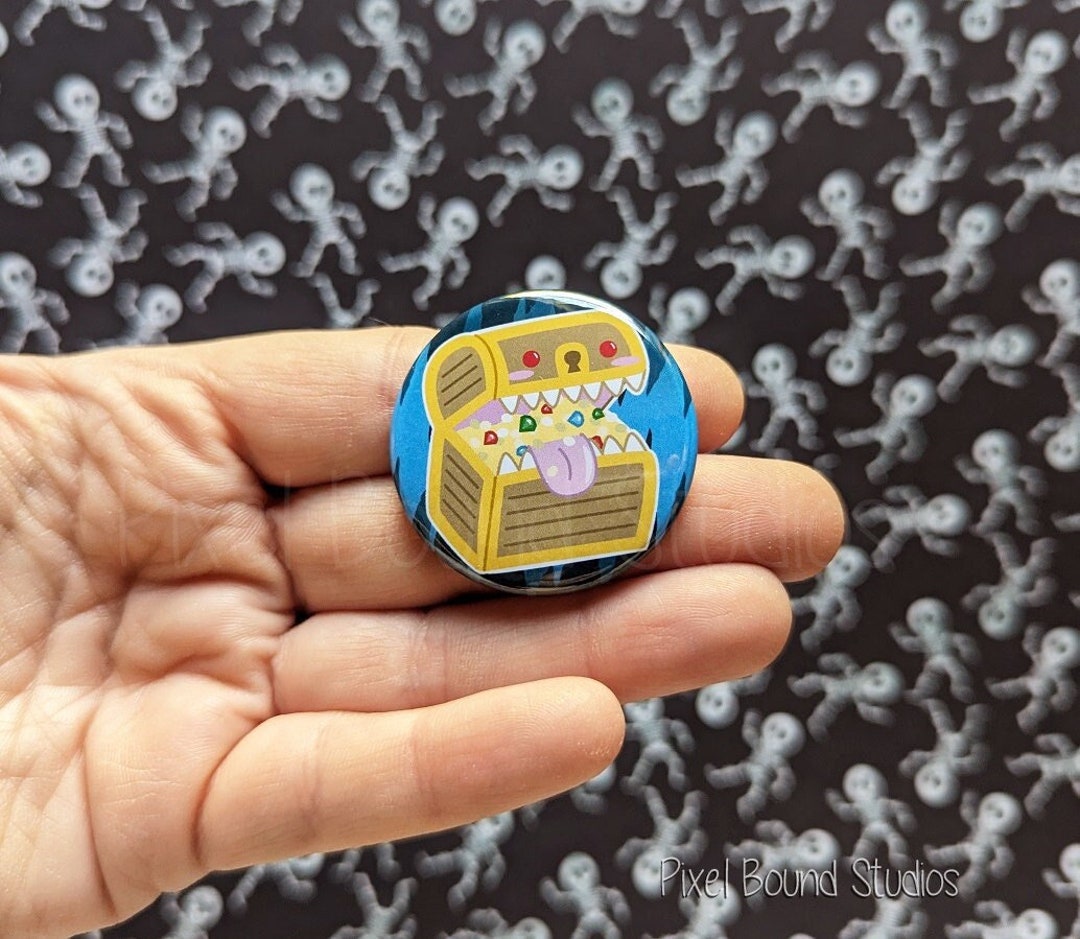 Chibi Cute Mimic 1.5 Inch Button - Etsy