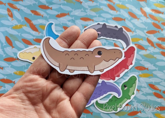 Chibi Cute Alligator Stickers and Magnets Paper & Party Supplies ...