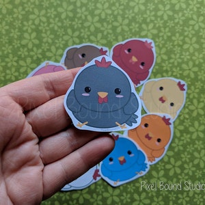 Chibi Chicken Stickers and Magnets - Etsy