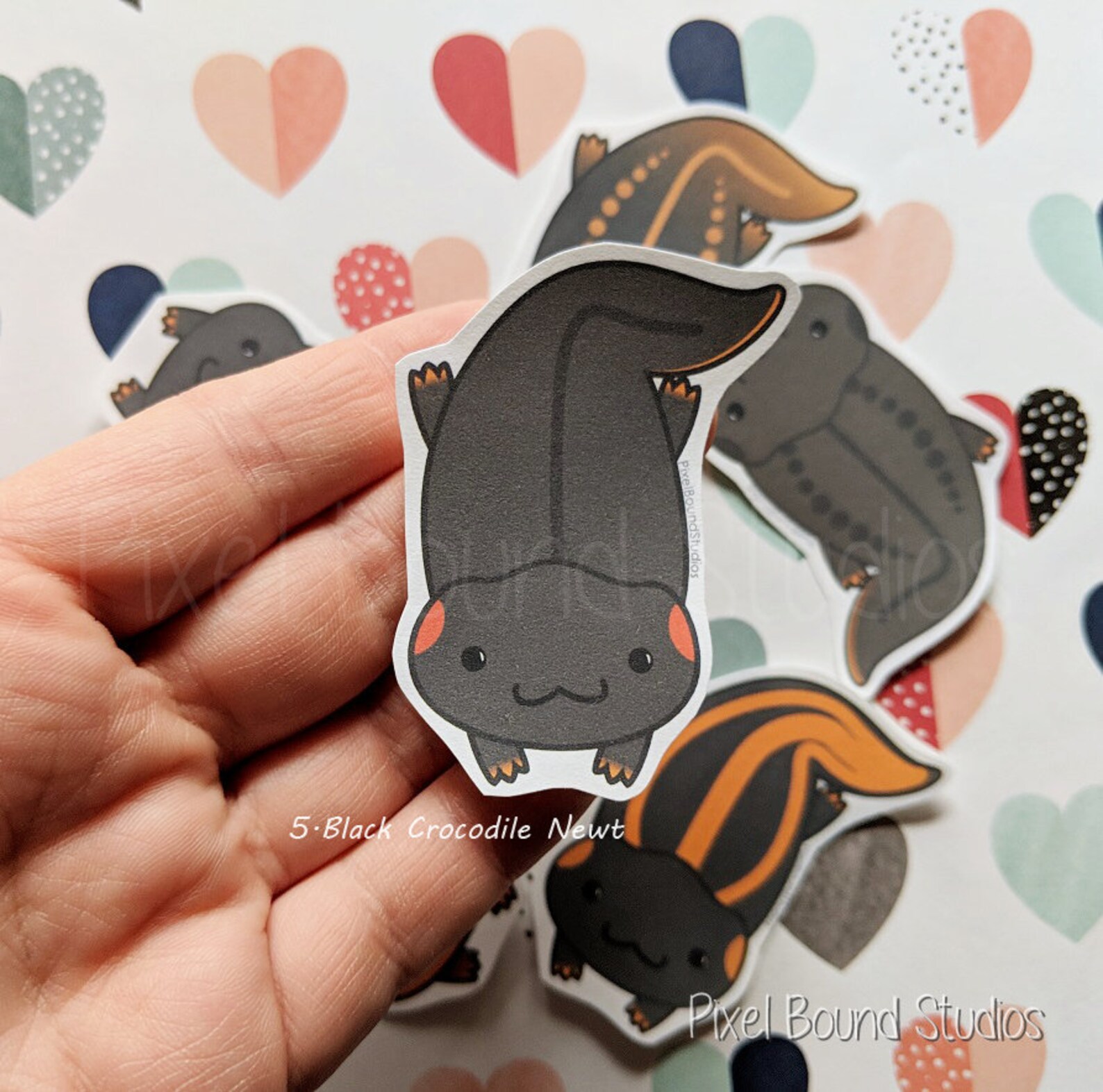 Crocodile/knobby Newt Stickers and Magnets | Customizable Colors - Etsy