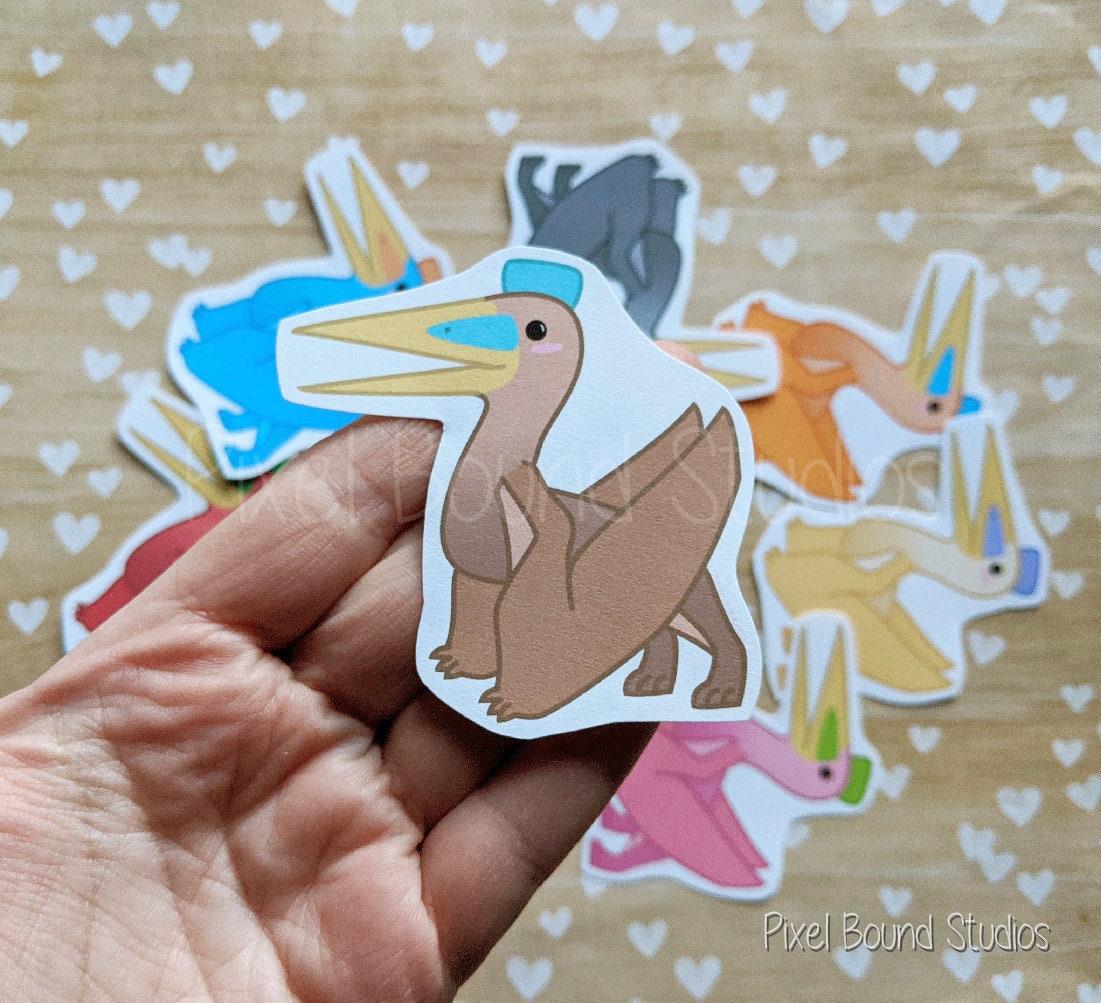 Chibi Quetzalcoatlus Dinosaur Stickers and Magnets | Etsy