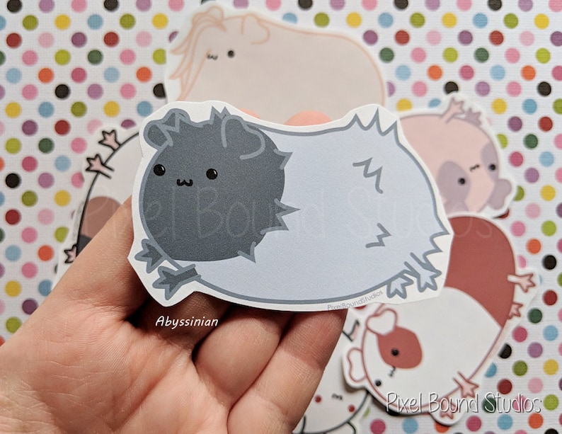 Chibi Guinea Pig Stickers and Magnets | Etsy