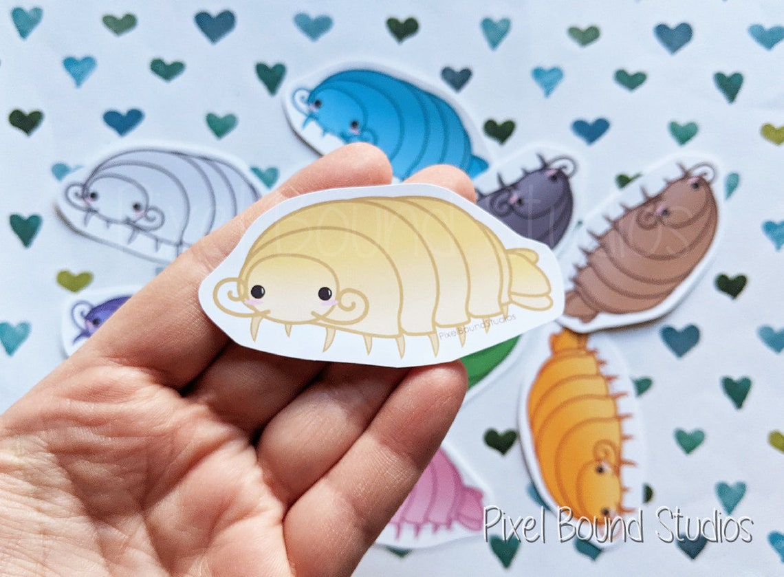 Kawaii Cute Giant Isopod Stickers and Magnets - Etsy